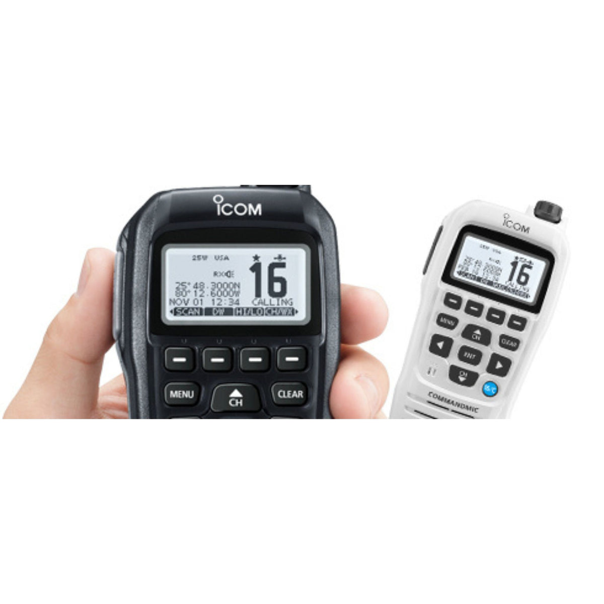 Icom Handheld Command Mic (HM-195GB & HM-195GW) | Integrated Marine